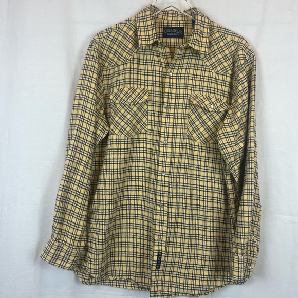 Crable Sportswear | Shirts | Curable Pearl Snap Flannel Large Yellow ...